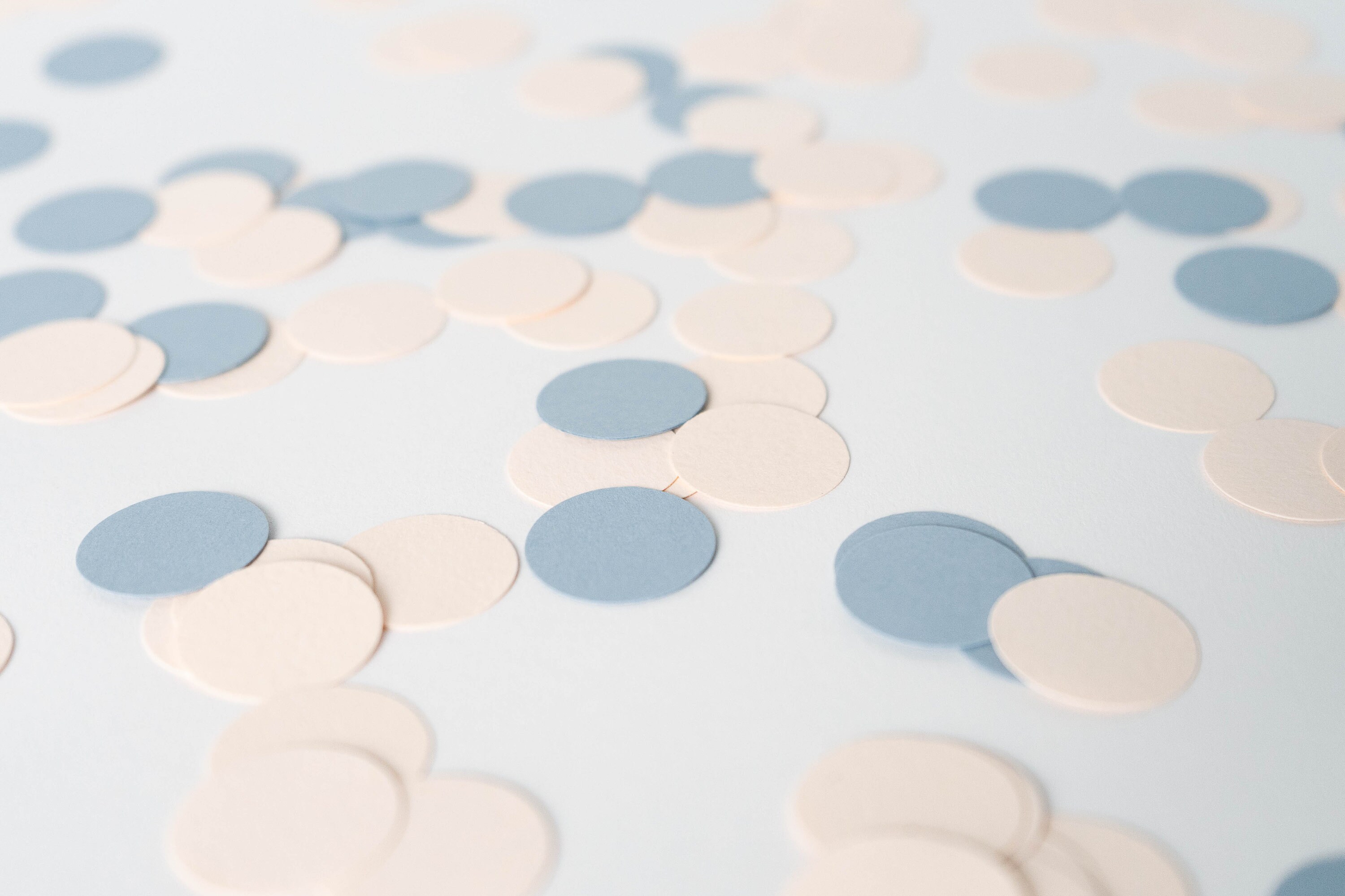 Paper Confetti Dots Light Blue and Blush Reusable, Eco-friendly ...