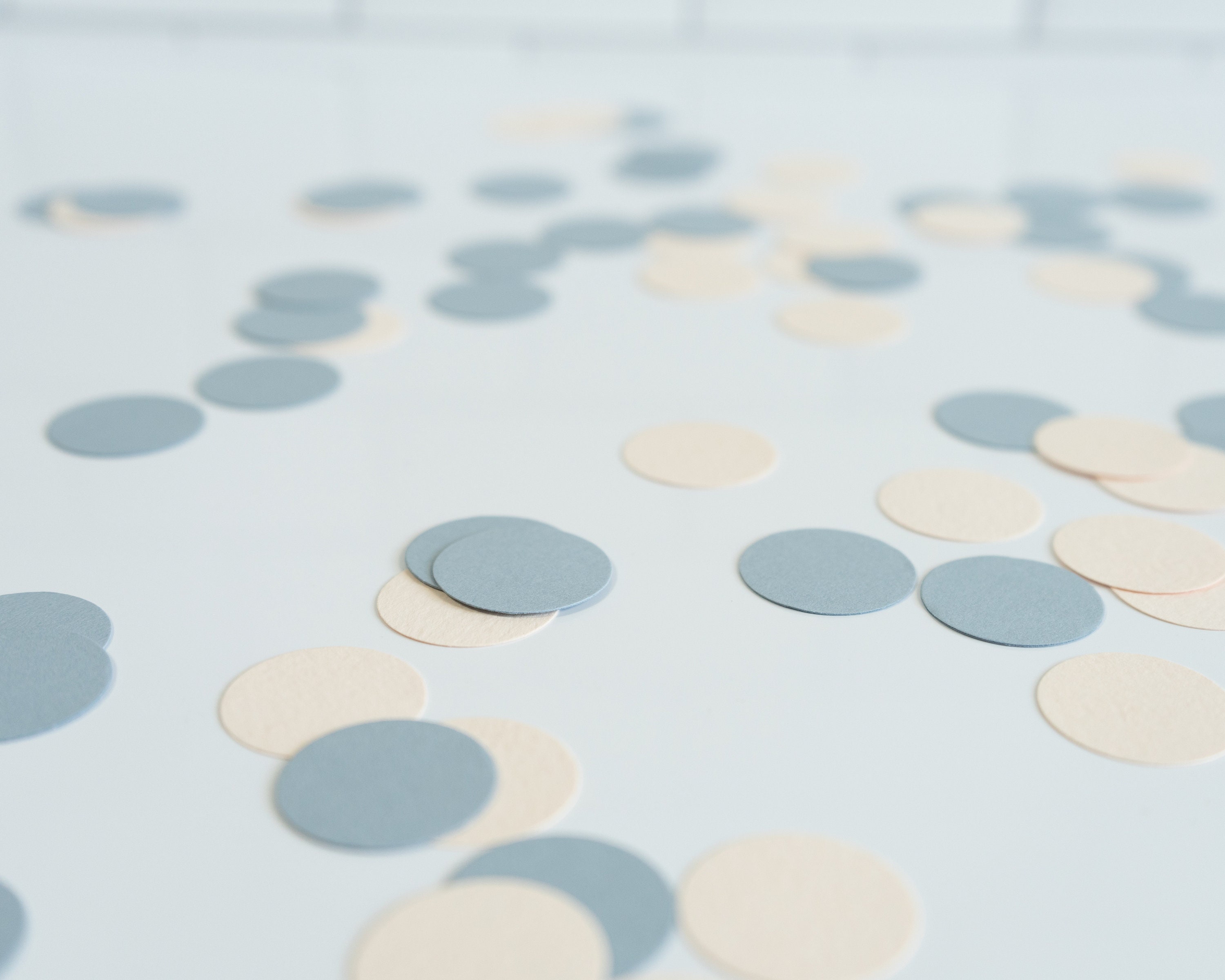 Paper confetti dots light blue and blush reusable | Etsy