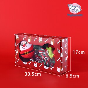Pet Dog Christmas Gift Box Hat Bib Plush Sound Knot Toy Apple Set Old ...