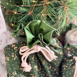 Santa Sack Traditional Green Reusable Gift Bag Set Individual Gift Bags ...