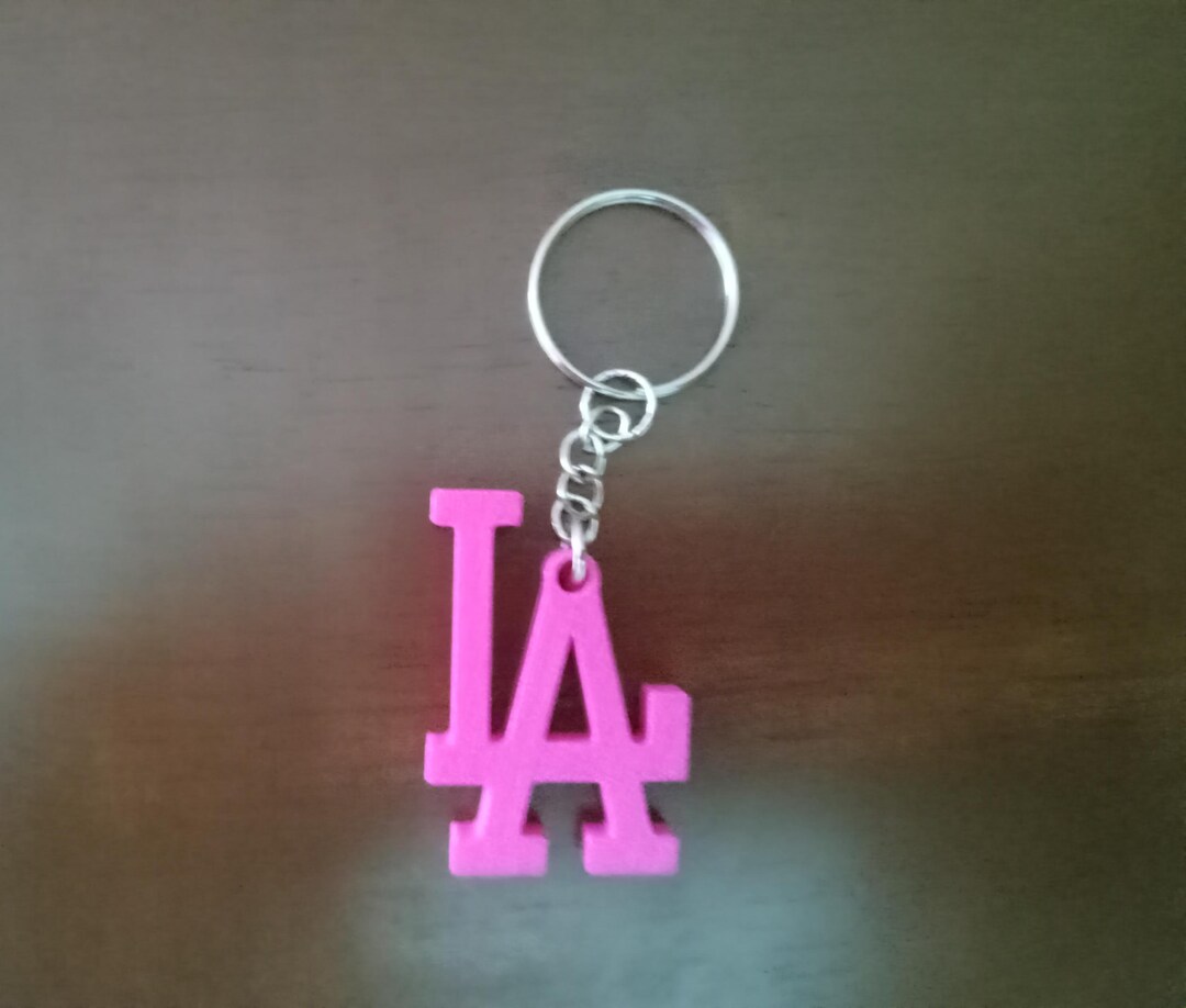 LA Dodger Logo Keychain Souvenir. Hot Pink Made From Resin. 3x4" New ...