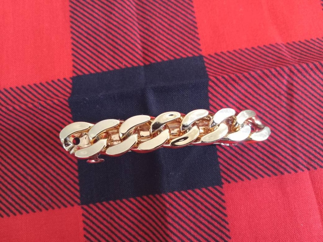 The Jacqueline Cuban Link Hair Barrette in Gold. by Kys ...