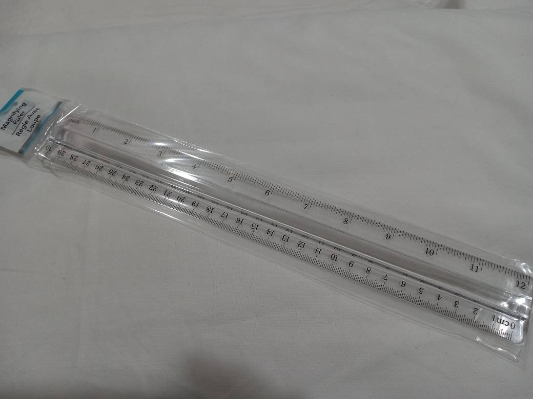Crystal Clear Magnified Ruler. 12 Inches/30 Centimeters. New. - Etsy