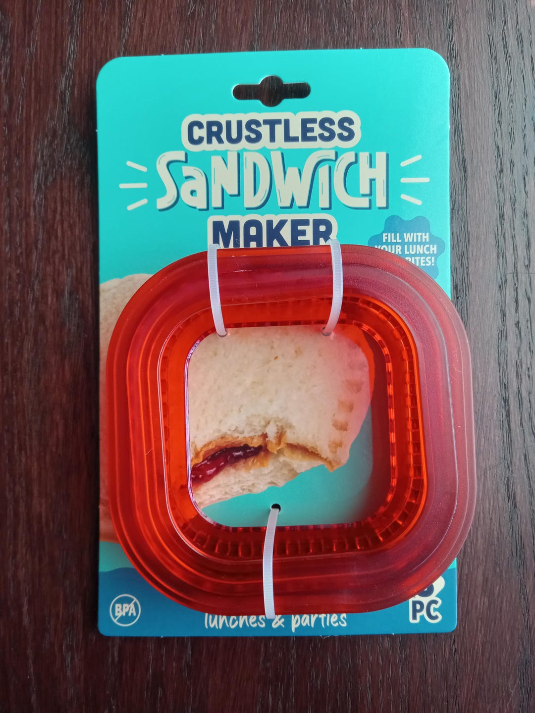 Crustless Sandwich Maker in Red. New. - Etsy