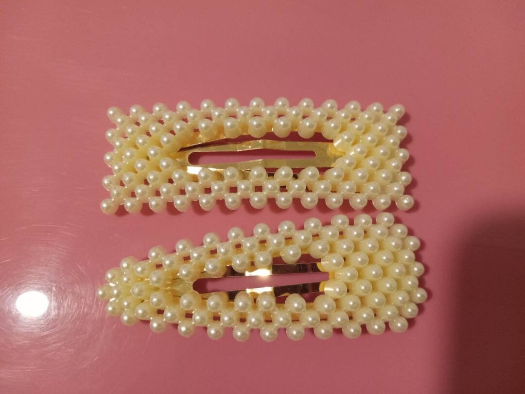 The Gina Cream Mini Pearl Fashion Hair Clip. by Kys-kameronyorkshand. 3 ...