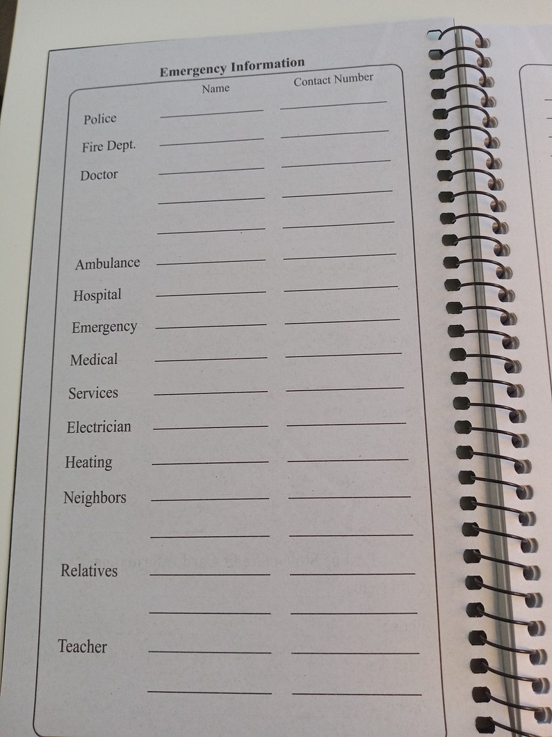 Address and Telephone Spral Binder Book - Etsy
