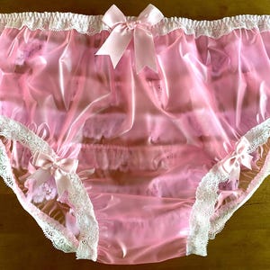 Sissy Pink Ruffle Rhumba Pvc Panties Knickers Waterproof Plastic Lace ...