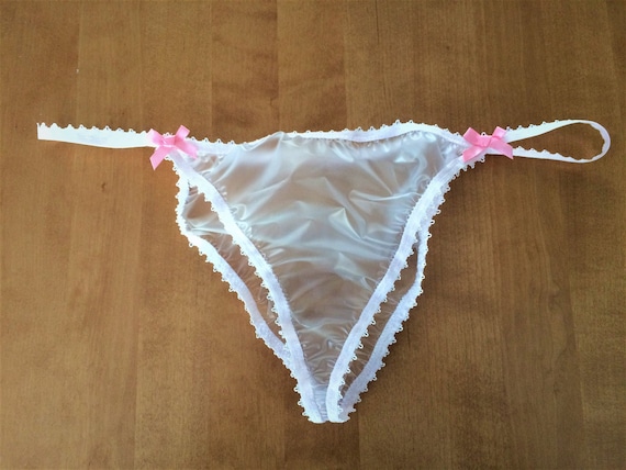 Handmade Pvc Tanga Panties Knickers Pastel Pink Lace Sissy See - Etsy UK
