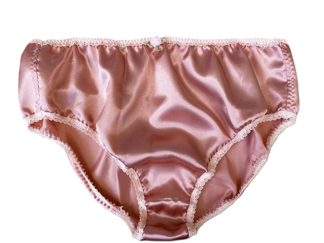Handmade Satin Panties Knickers Sissy Silky Lace Smooth - All Colours ...
