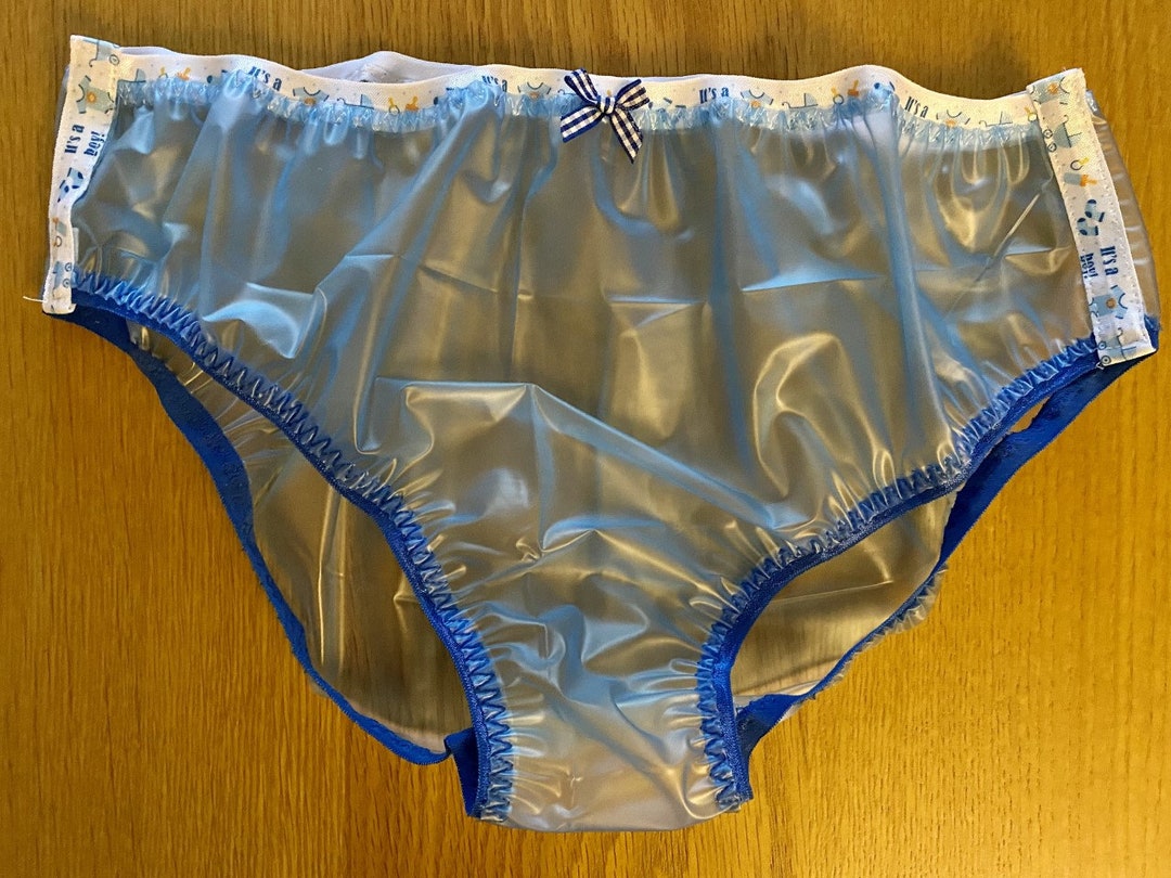 PRETTY Sissy Handmade IT'S A BOY Pvc Panties Knickers Waterproof ...