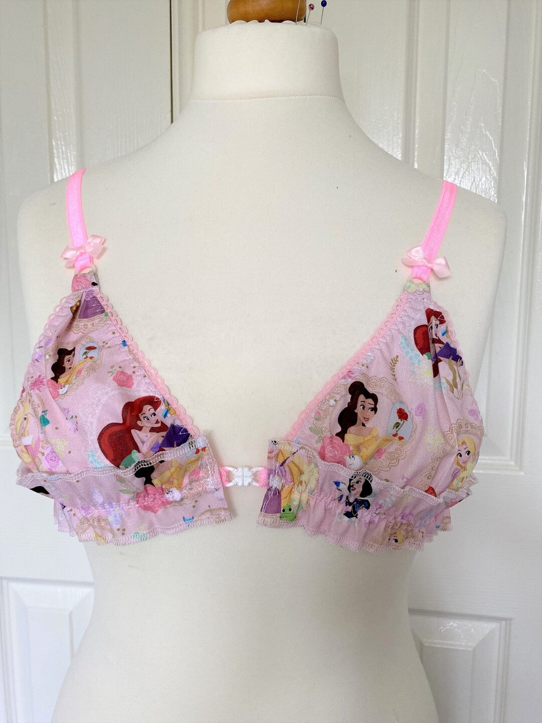 Pastel Pink Princess Handmade Bralette Training Bra Sissy Cute Frilly ...