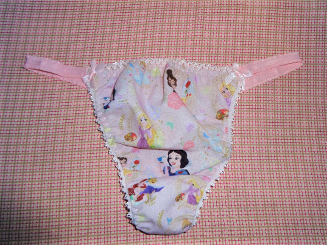 Handmade Disney Princess thong panties knickers pastel pink | Etsy