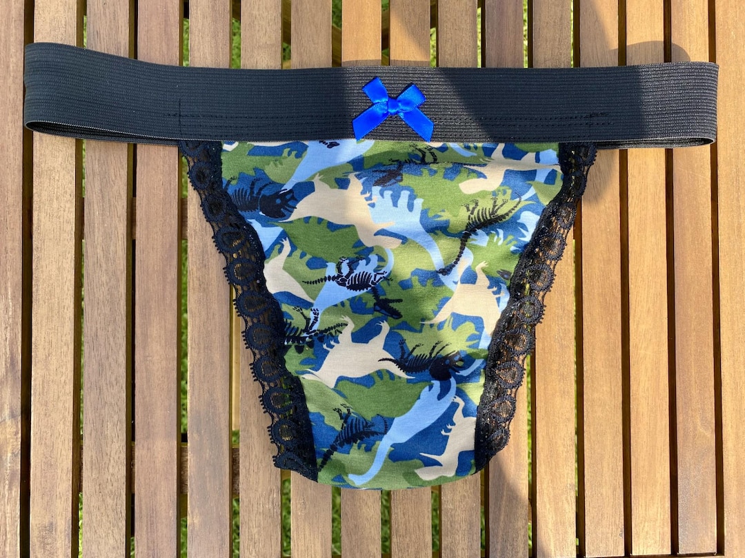 Handmade Tucking Thong, Gaff, Dinosaur Camo and Satin Tv Cd - Etsy