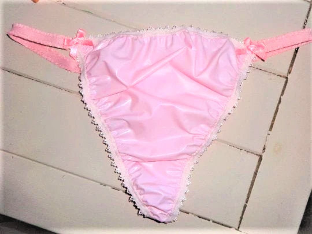 Handmade Pvc Pink Sexy Thong Panties Knickers Pastel Pink - Etsy