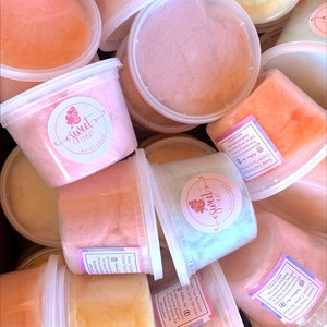 12 Pack Classic Cotton Candy Containers With Candy Topping | Etsy