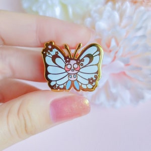 Pink Butterfly Enamel Pin - Etsy