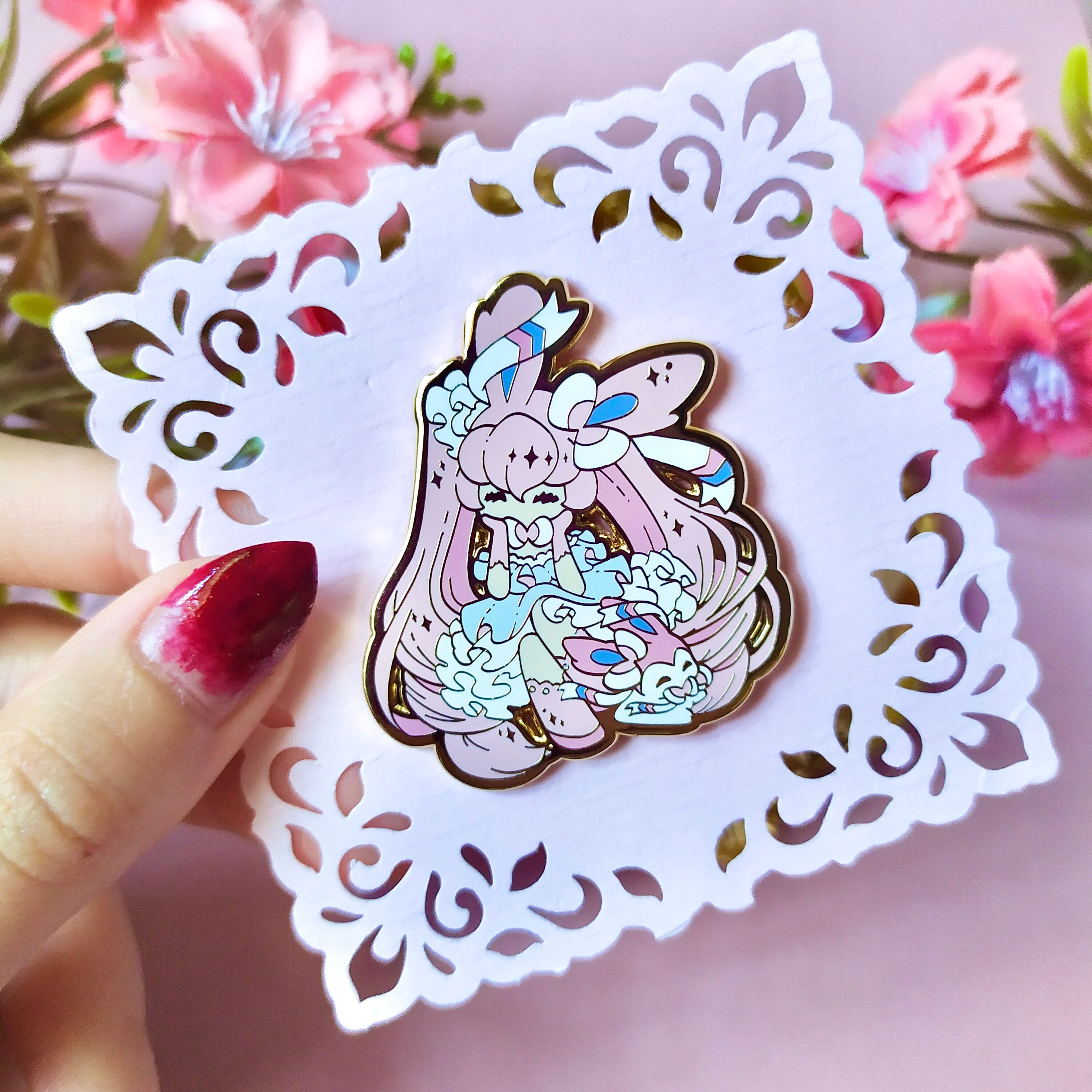 Eeveelution Enamel Pin Sylveon - Etsy
