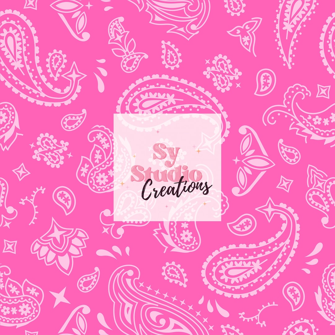 Pink Bandana Print - Etsy