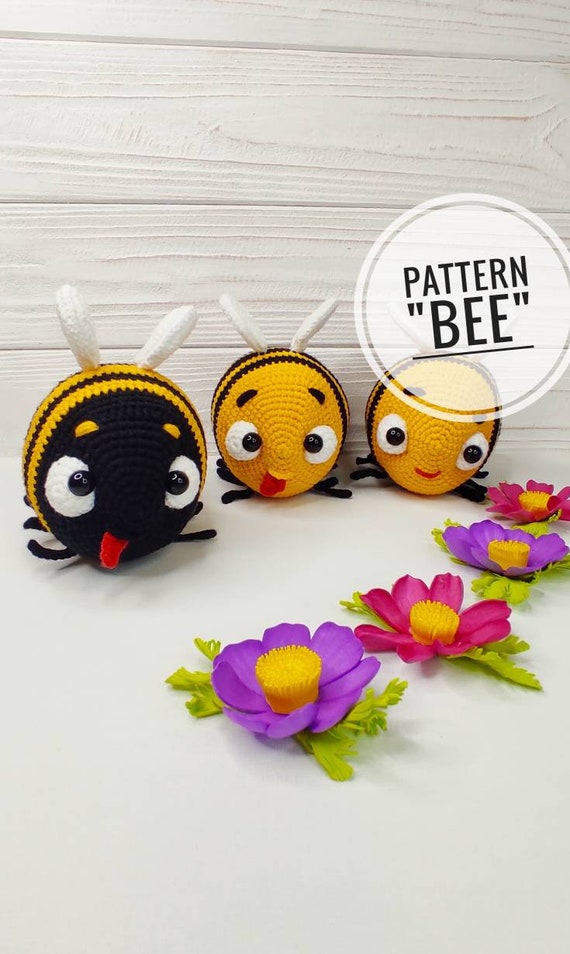 Funny Crochet Bee Pattern Crochet Cute Bee Pattern Crochet | Etsy