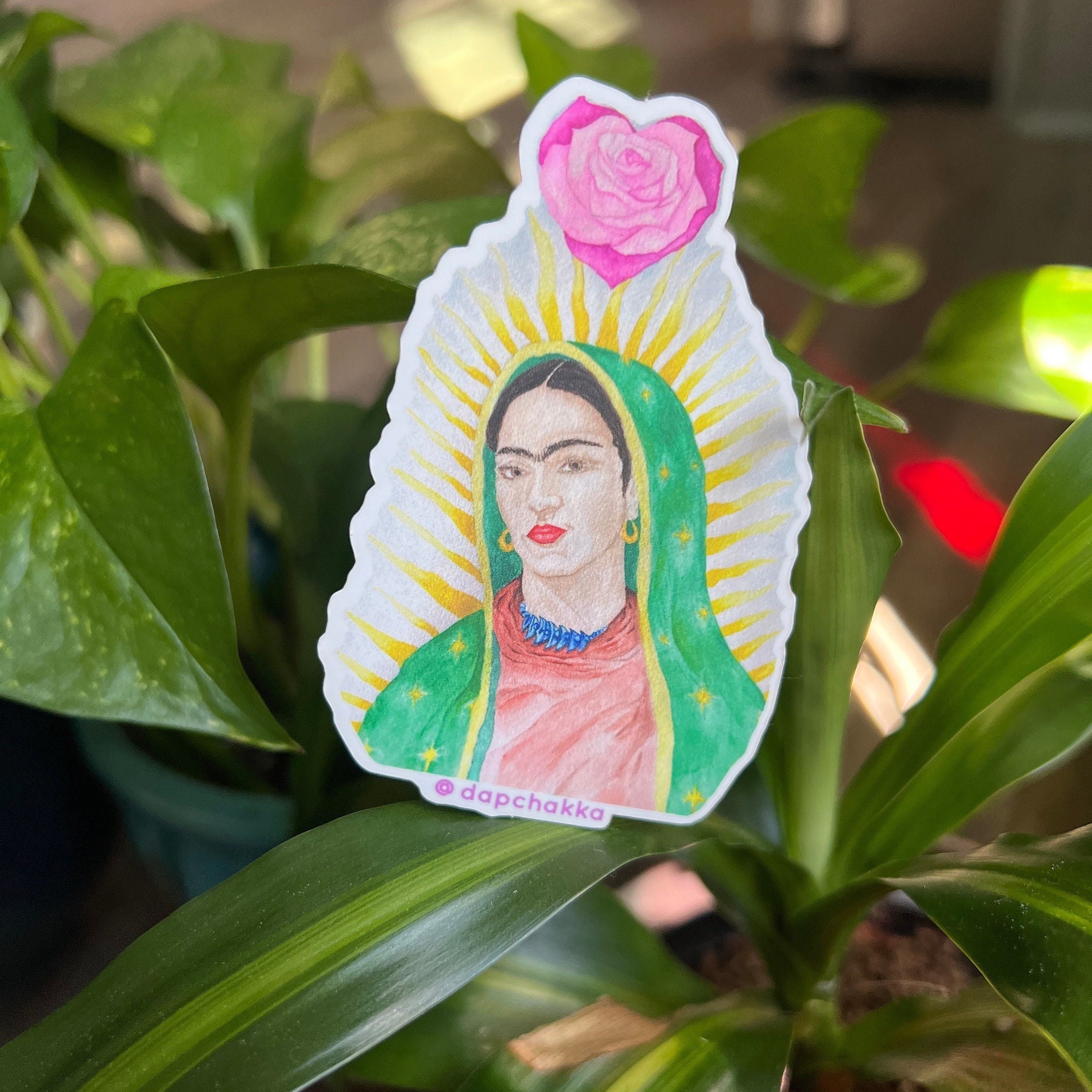 Frida Kahlo as the Virgin Mary Watercolor Vinyl Sticker - Etsy