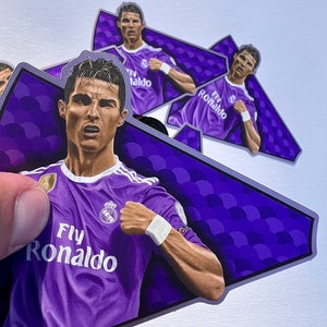 CR7 Cristiano Ronaldo Drawing Soccer Futbol Player Metallic Matte ...