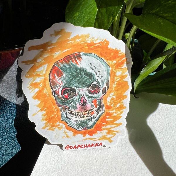 Van Gogh Skull - Etsy