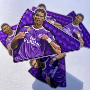 CR7 Cristiano Ronaldo Drawing Soccer Futbol Player Metallic Matte ...