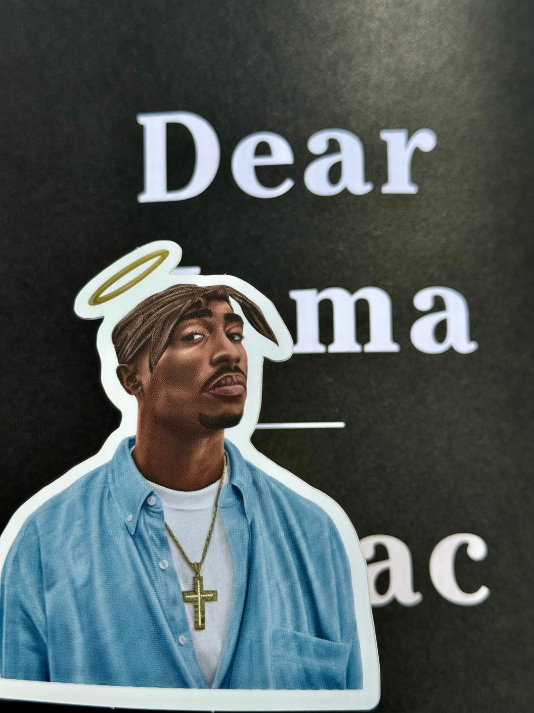 2pac Shakur Tupac Sticker Metallic Halo and Chain - Etsy