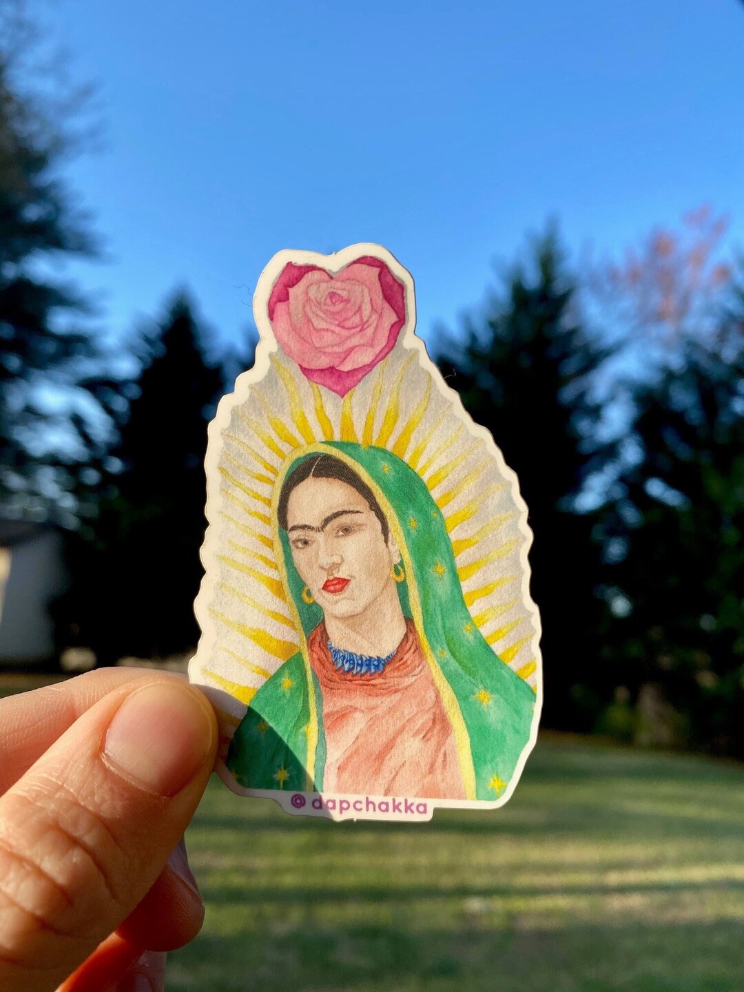 Frida Kahlo as the Virgin Mary Watercolor Vinyl Sticker - Etsy