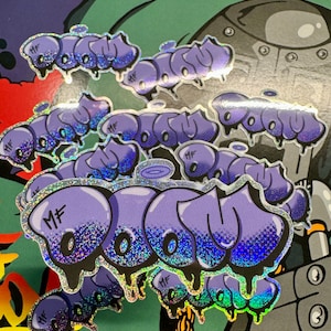 MF DOOM Name Stickers Metallic - Etsy