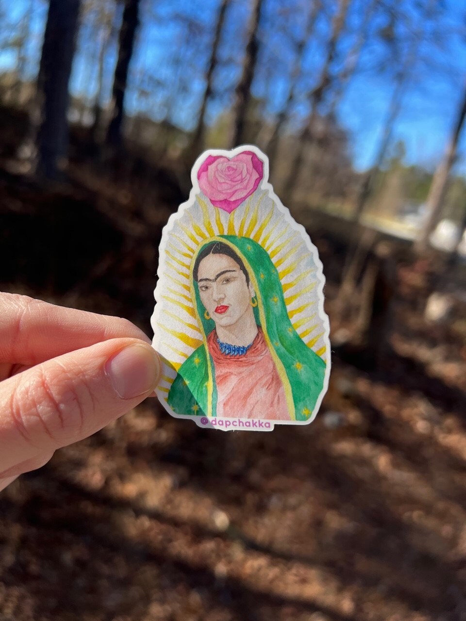 Frida Kahlo as the Virgin Mary Watercolor Vinyl Sticker - Etsy