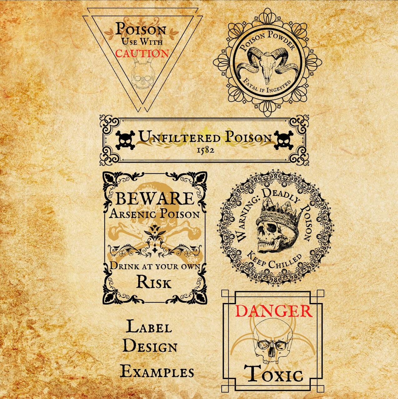 Mini Poisons in A Bottle Charm With Fully Customizable Label - Etsy