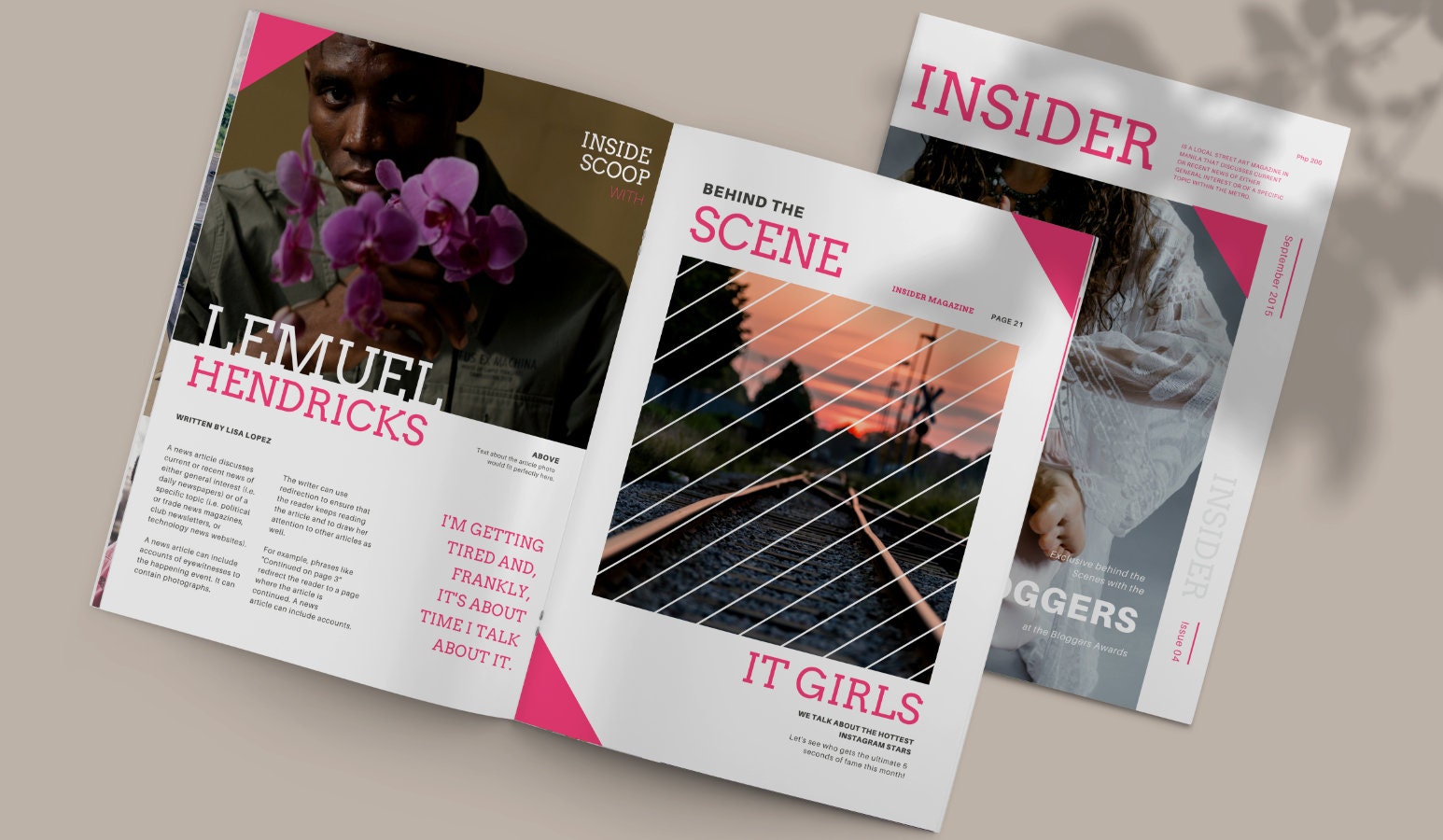 Magazine Cover Page Design Templates