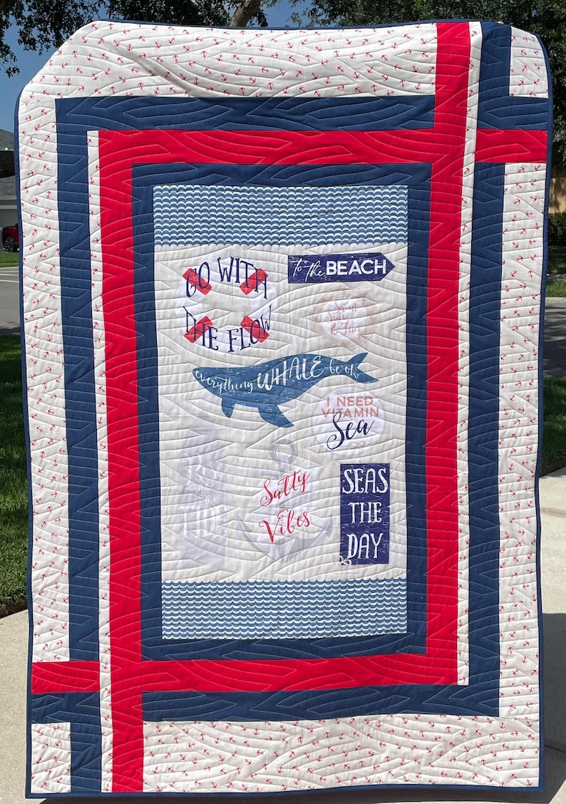 Seas the Day Handmade Nautical Themed Quilt - Etsy