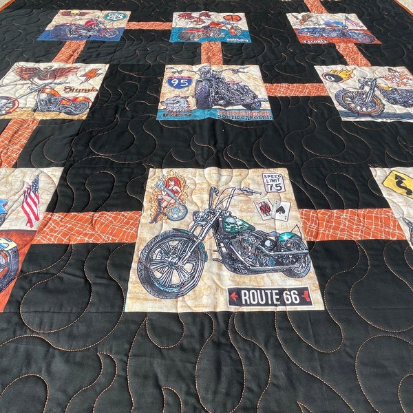 Harley Davidson Quilts - Etsy