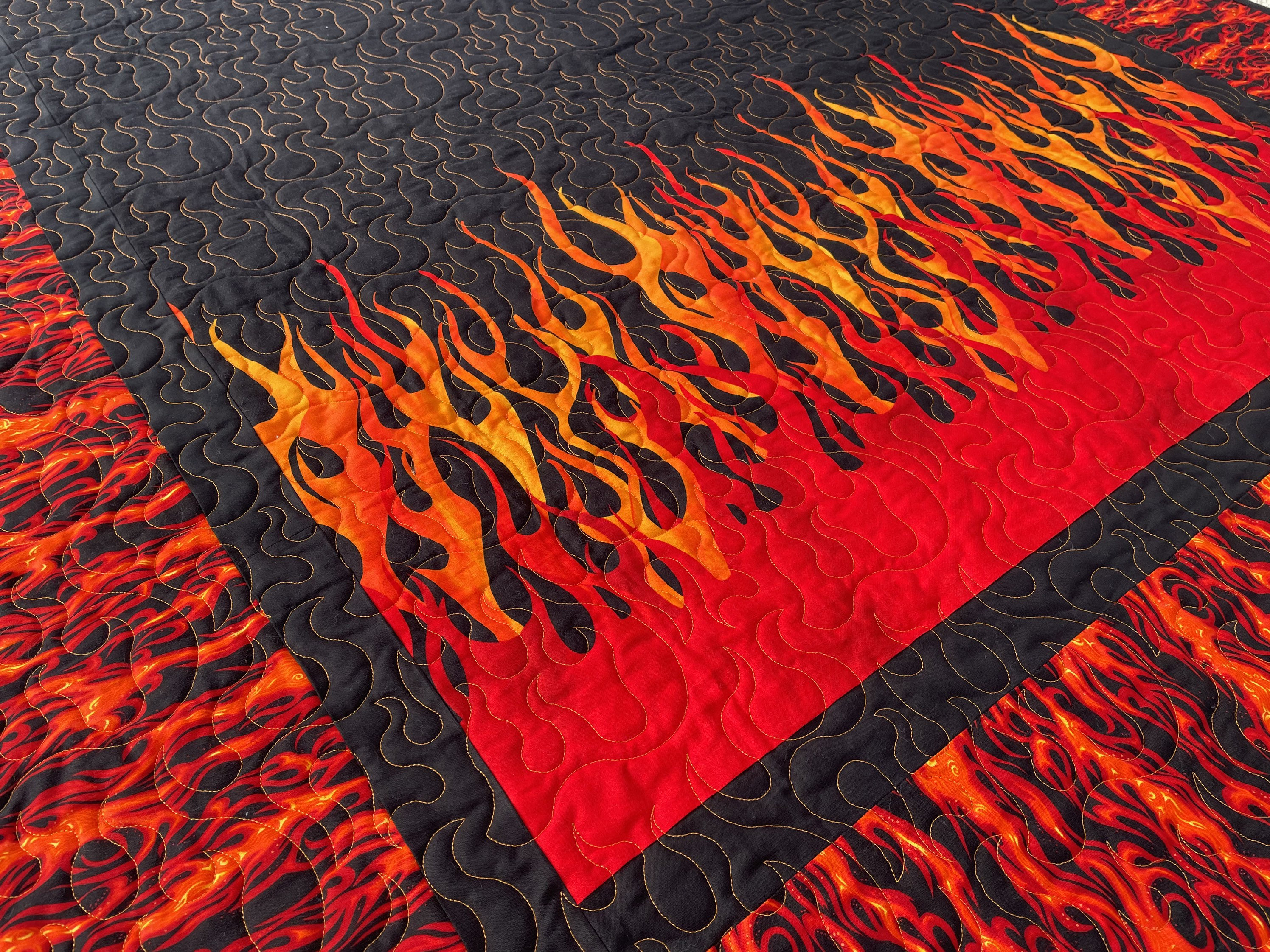 Handmade Flames and Fire Red Black and Orange Lap Quilt - Etsy
