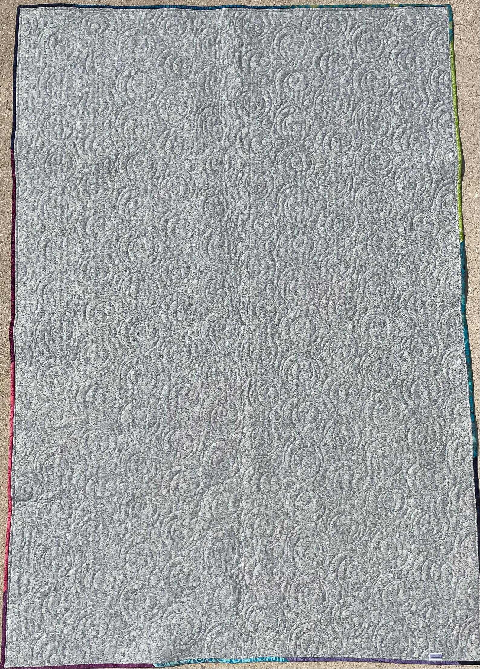 Modern Handmade Maze Lap Quilt in Shades of Black White Pink Purple ...