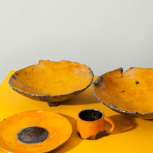 Chilli Red Ceramic Dinnerware Set of 5 Pieces, Pottery Ceramics Set ...