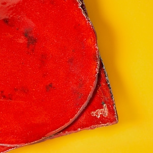 Yellow Round Plate, Small Plate, Colorful Saucer, Yellow Plate Under ...