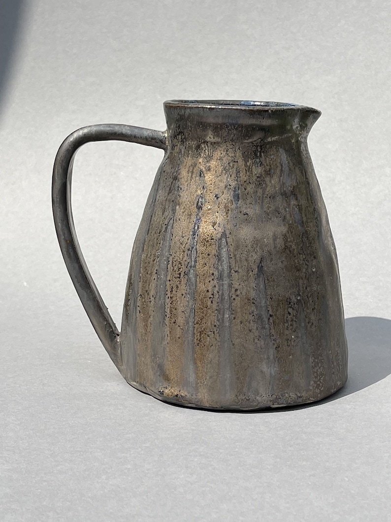 Handmade Ceramic Pitcher, Rustic Pottery Jug With Handle, Farmhouse ...