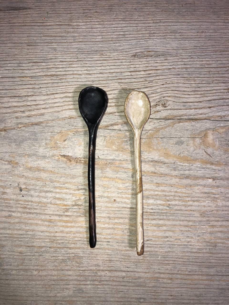Handmade Ceramic Spoons, Rustic Pottery Spoons, Small Spoons, Cofee ...