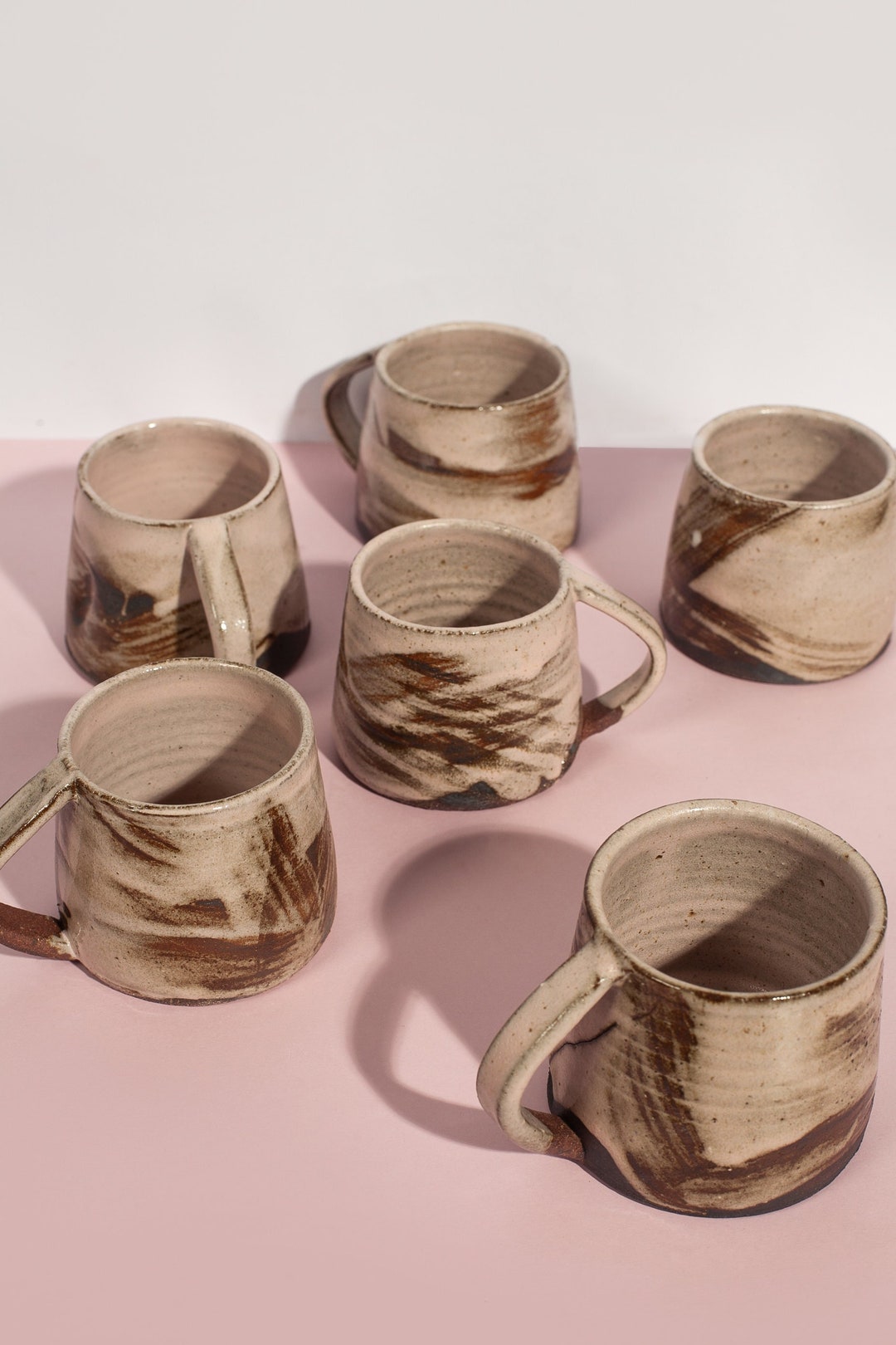 Cortado Coffee Cup, Pottery Mug With Saucer, Large Tea Mug ...