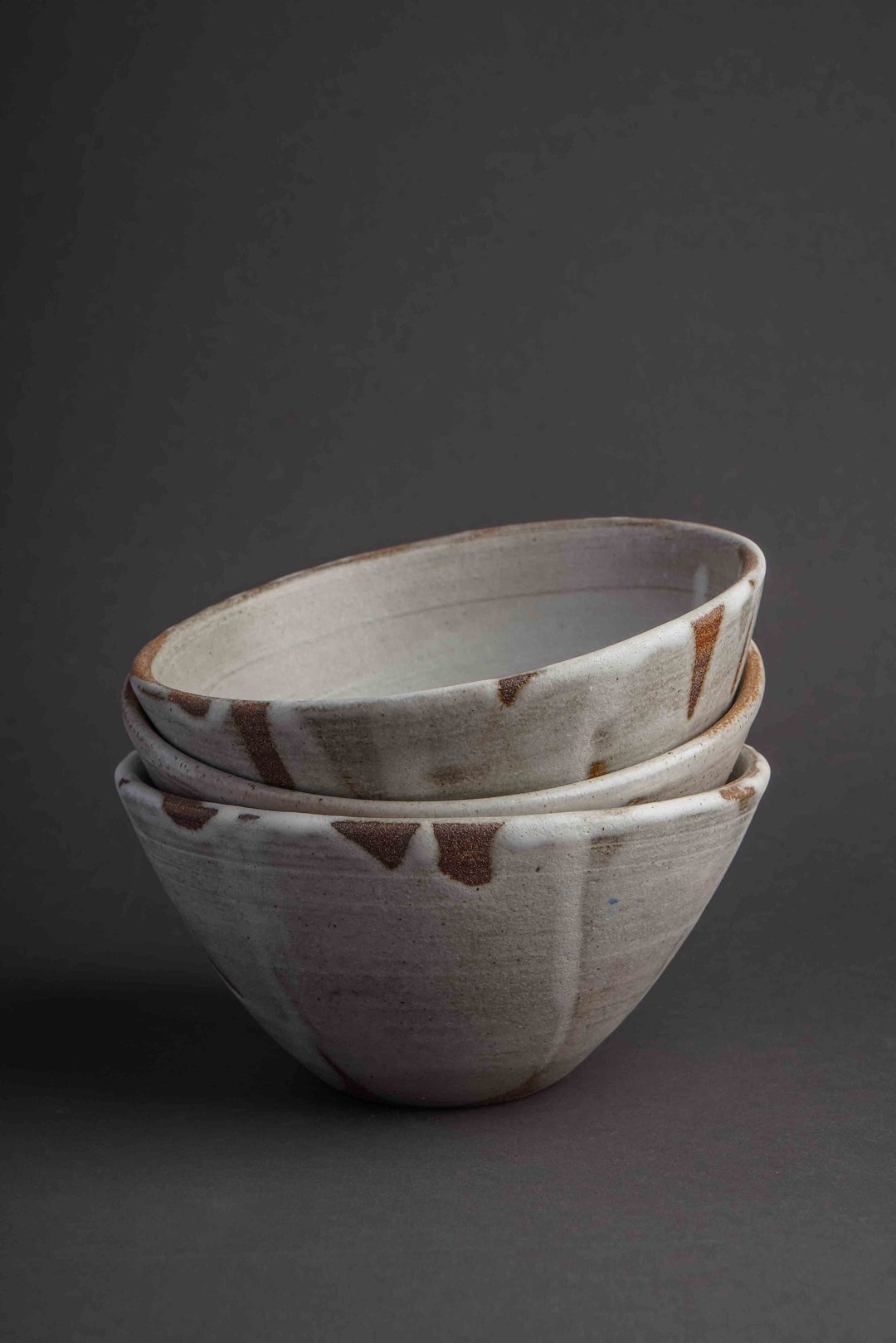 Hand Made Bowl Set Ceramic Breakfast Set of 3 Bowls Contemporary ...