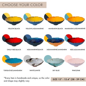 Handmade Blue Large Plate 15.7, Serving Platter, Ceramic Platter, Big ...