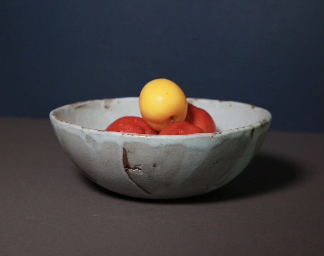 Ceramic Bowl, Serving Plate, Set Salad Bowl With Spoon, Handmade Fruit ...