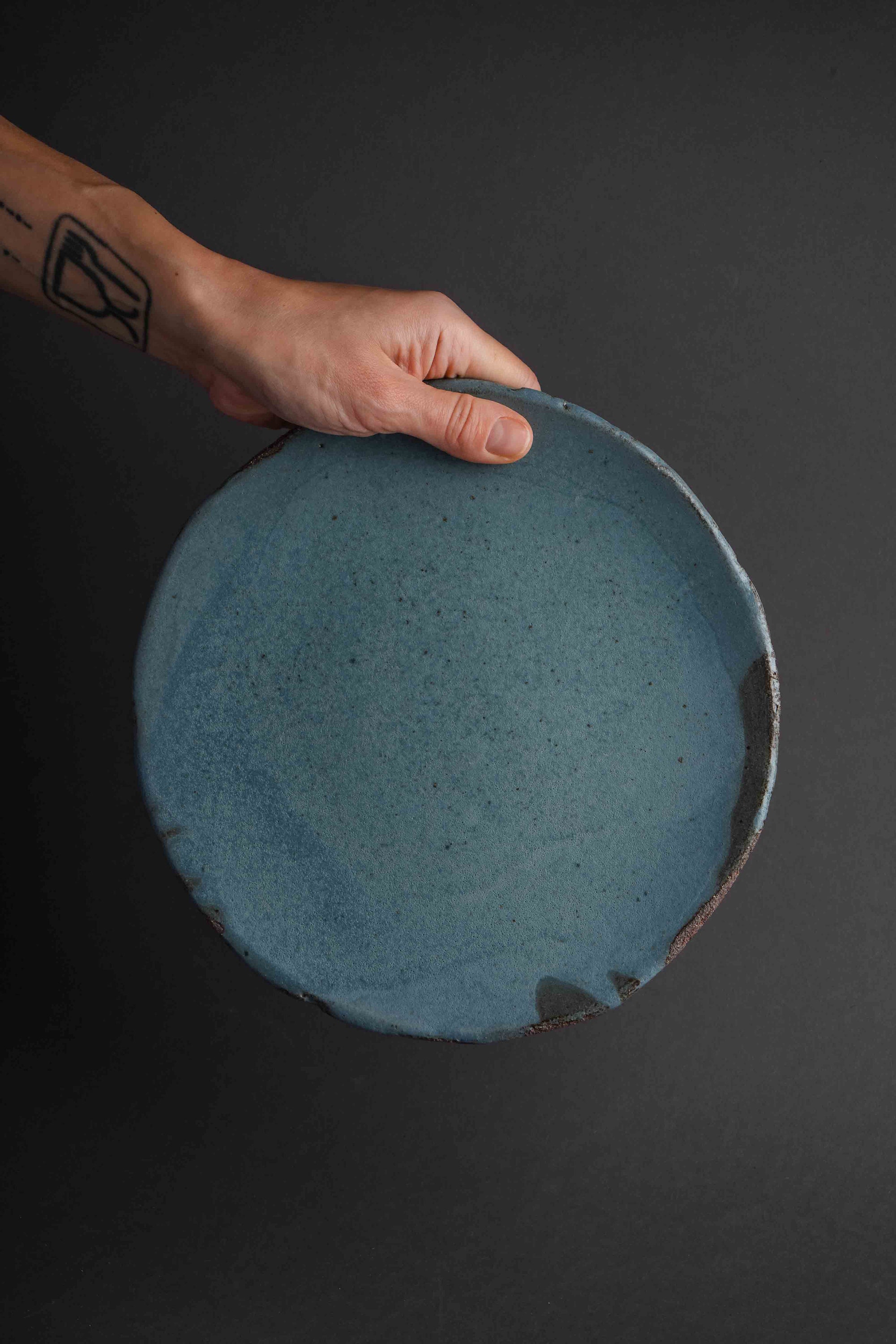 Handmade Pottery Plates Set, Serving Plates, Modern Ceramic Plates ...
