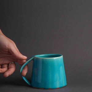 Ceramic Yellow Mug With Handle, Handmade Pottery Mug, Coffee Cup, Glay ...