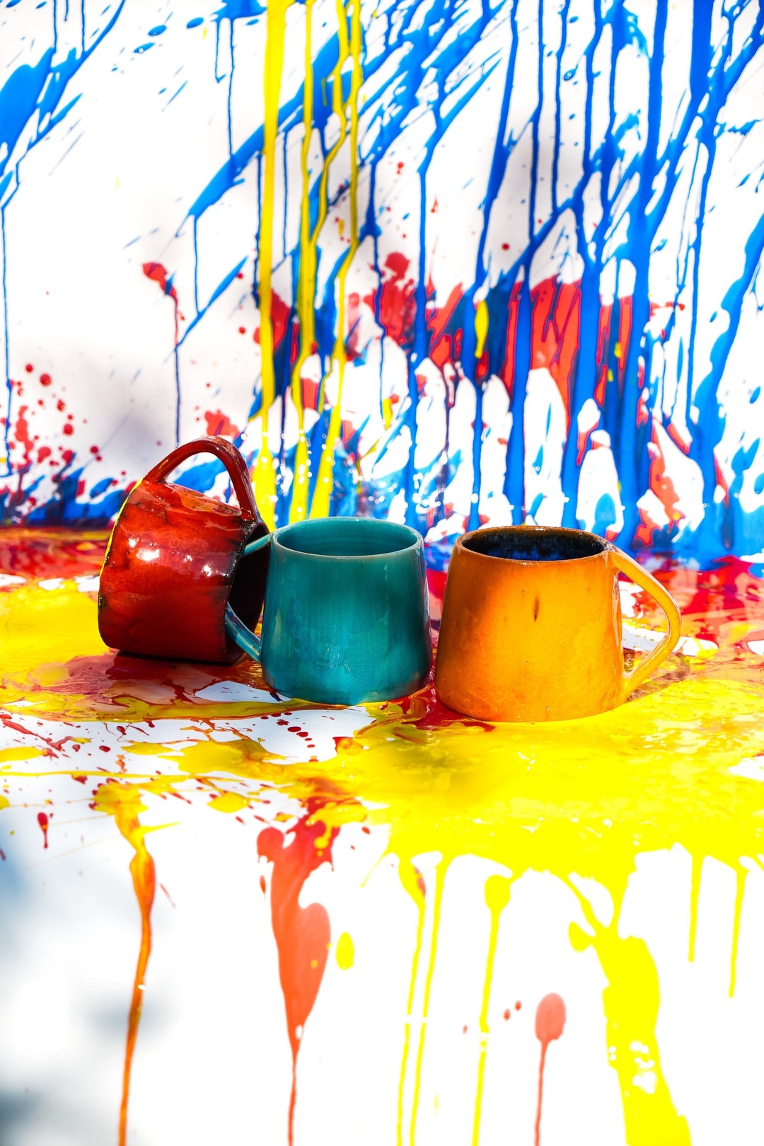 Gift Pottery Bright Mugs, Ceramic Large Mug, Stoneware Mugs, Ceramic ...