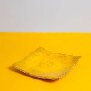 Yellow Round Plate, Small Plate, Colorful Saucer, Yellow Plate Under ...