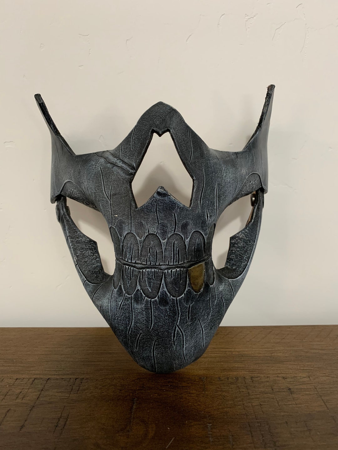 Leather Skull Mask Gold Tooth - Etsy